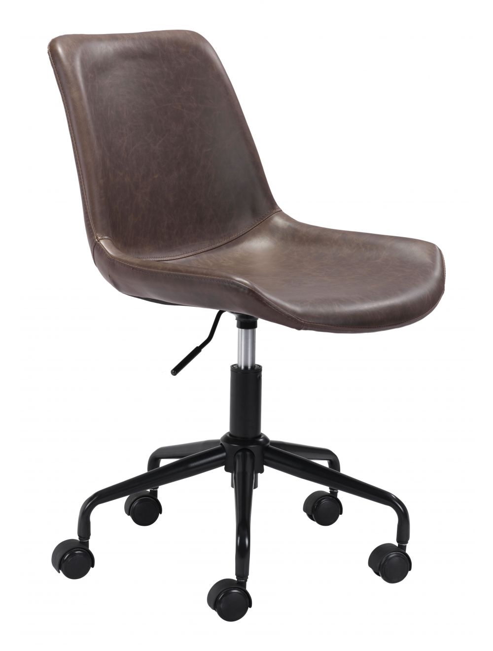 Byron Office Leather Armless Chair by Zuo