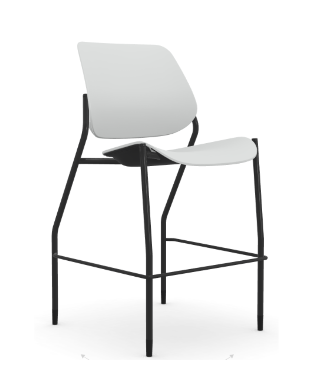 Cavo 1910-ST30 Guest Stool chair All Plastic by 9 to 5