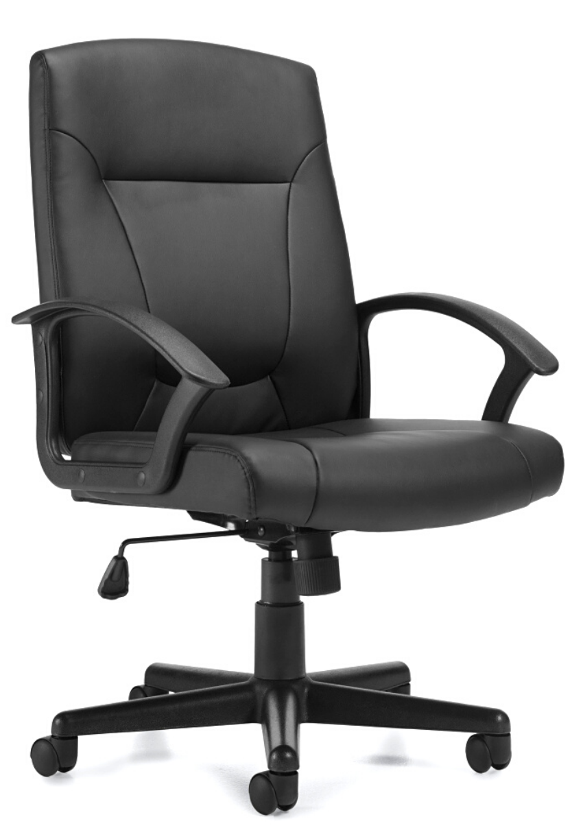 Black Leather Luxhide Tilter Chair by OTG (OTG11776B)